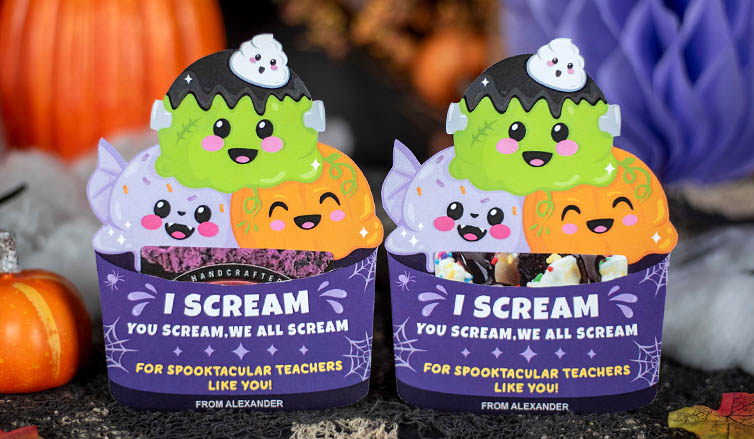 Spooktacular Halloween Teacher Gift - Adorable Ice Cream Gift Card ...