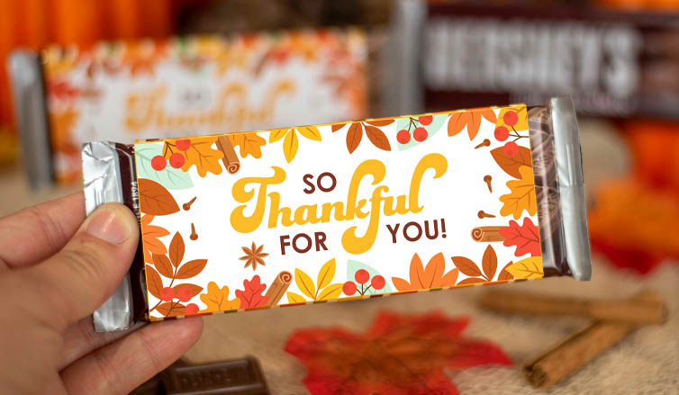 Printable Thanksgiving Chocolate Bar Wrappers: The Perfect Thanksgiving ...
