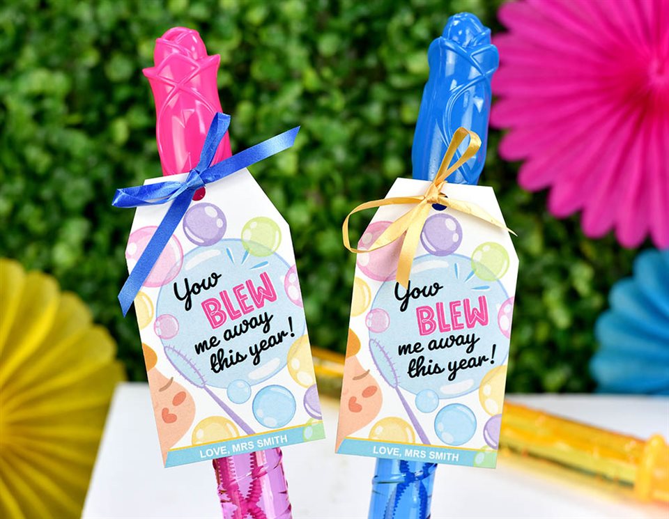 Printable End of Term Bubbles Tag for Student Gift