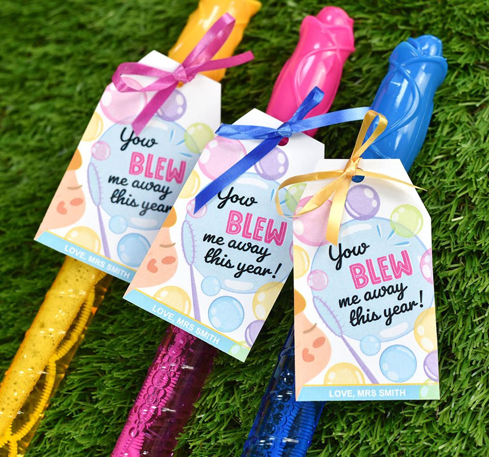 Printable End of Term Bubbles Tag for Student Gift