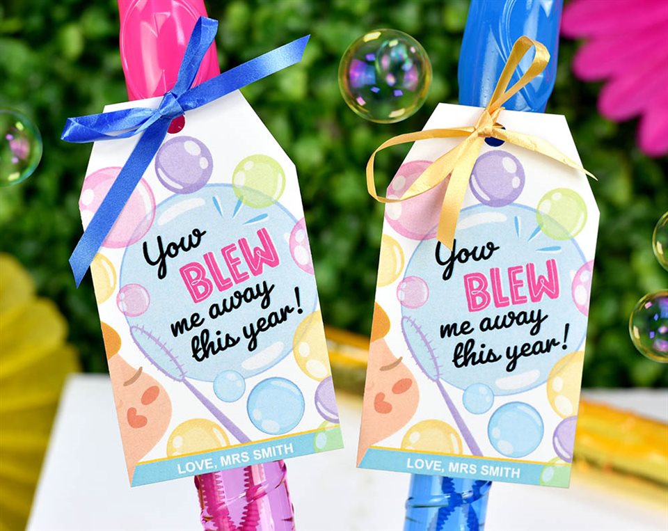 Printable End of Term Bubbles Tag for Student Gift