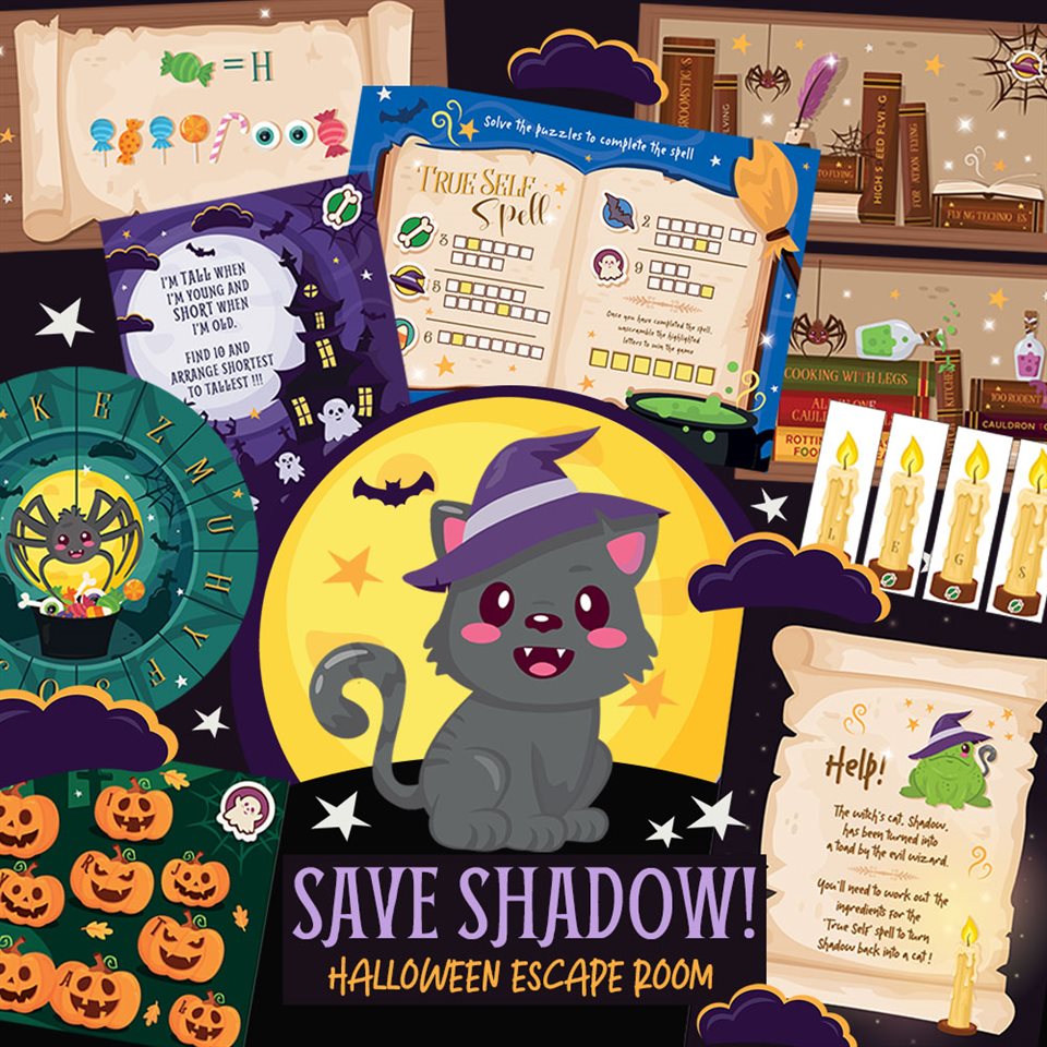 Halloween Bingo Escape Room Save Shadow