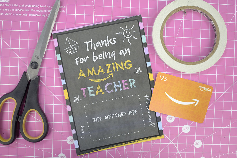 Chalk It Up To Appreciation: Unique Printable Teacher Gift Card Holder ...