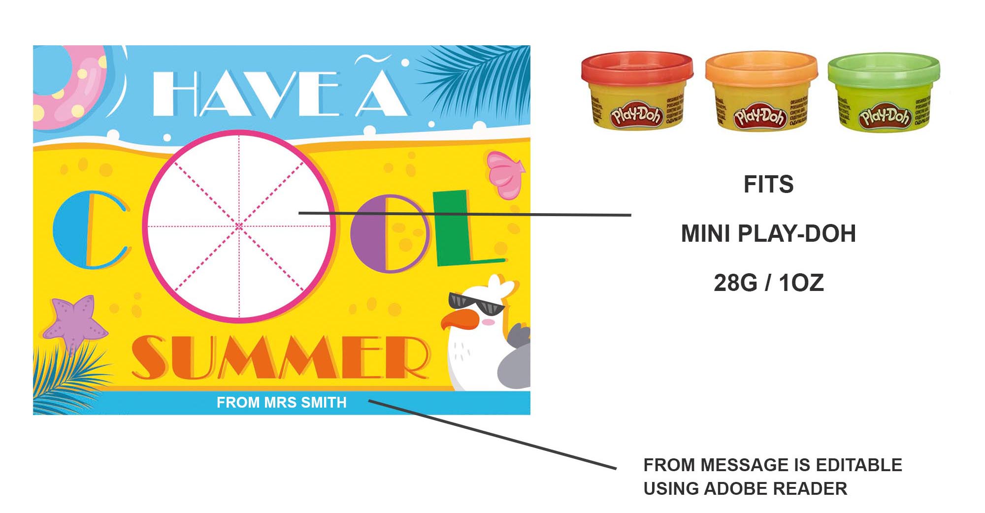 "Cool Summer Play Doh Holders: The Perfect Printable End of Term Gift ...