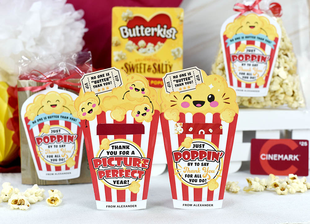 Add a Pop of Appreciation with Our Printable Popcorn Gift Card Holder ...