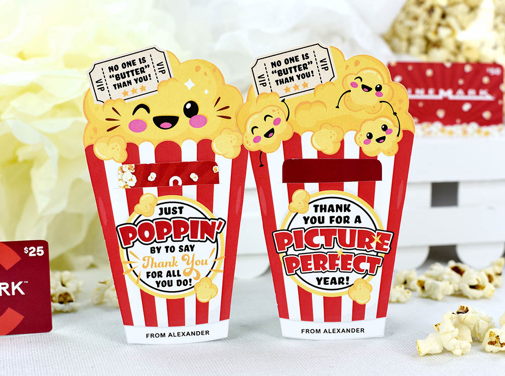 Add a Pop of Appreciation with Our Printable Popcorn Gift Card Holder ...
