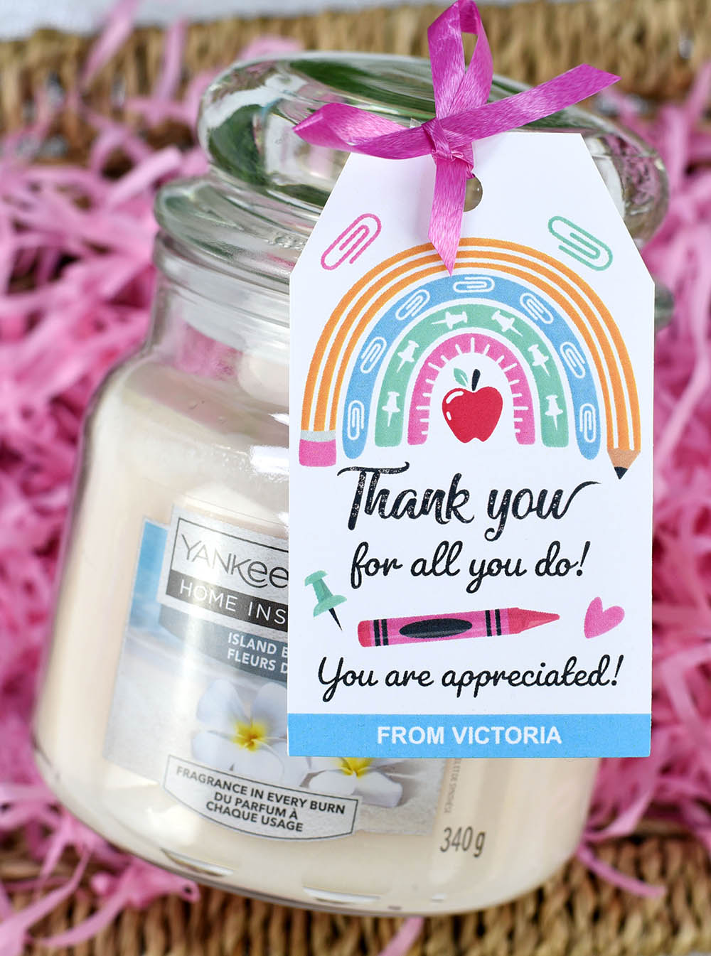 Cute Rainbow Printable Teacher Appreciation Tags! - Printable Parties