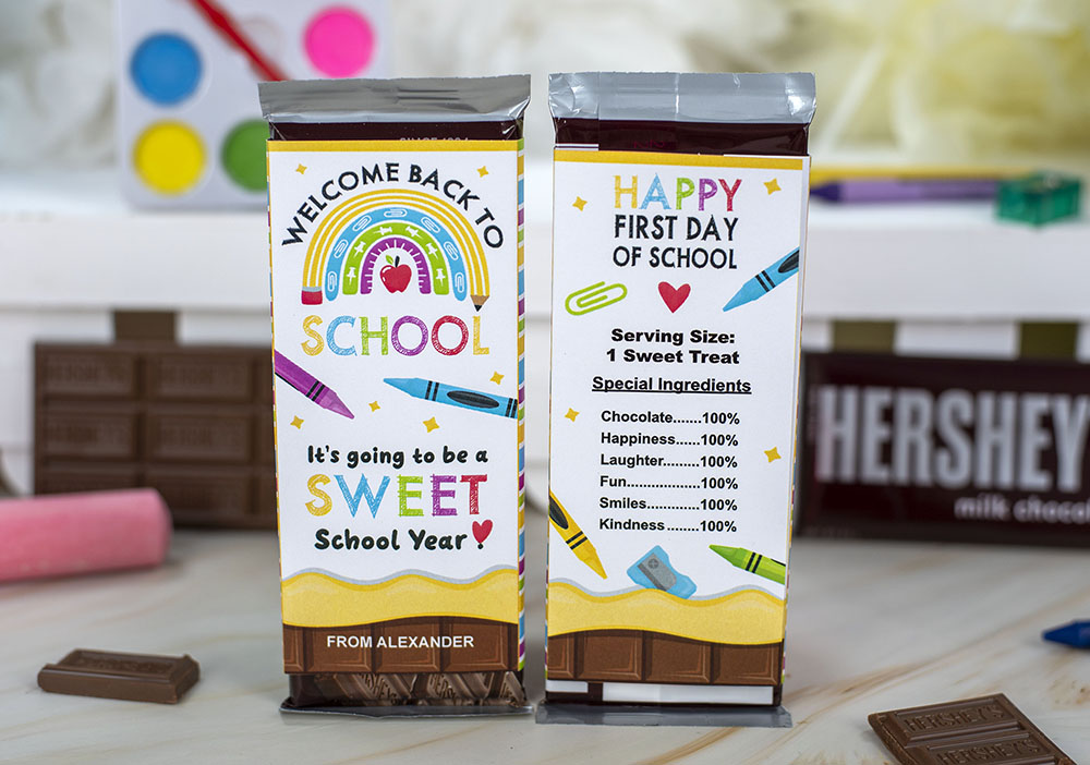 Fun Printable Rainbow Chocolate Bar Wrappers: The Perfect First Day of ...