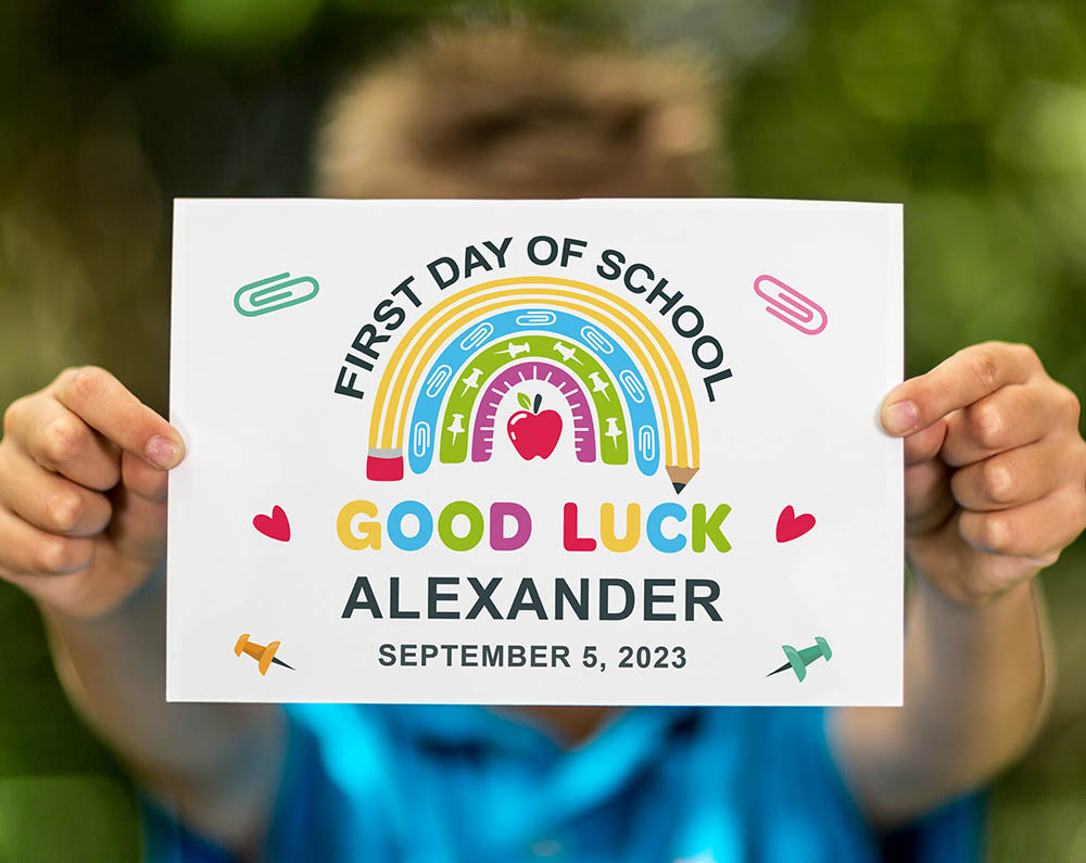 Capture Memories with Our Personalizable, Printable First Day of School ...