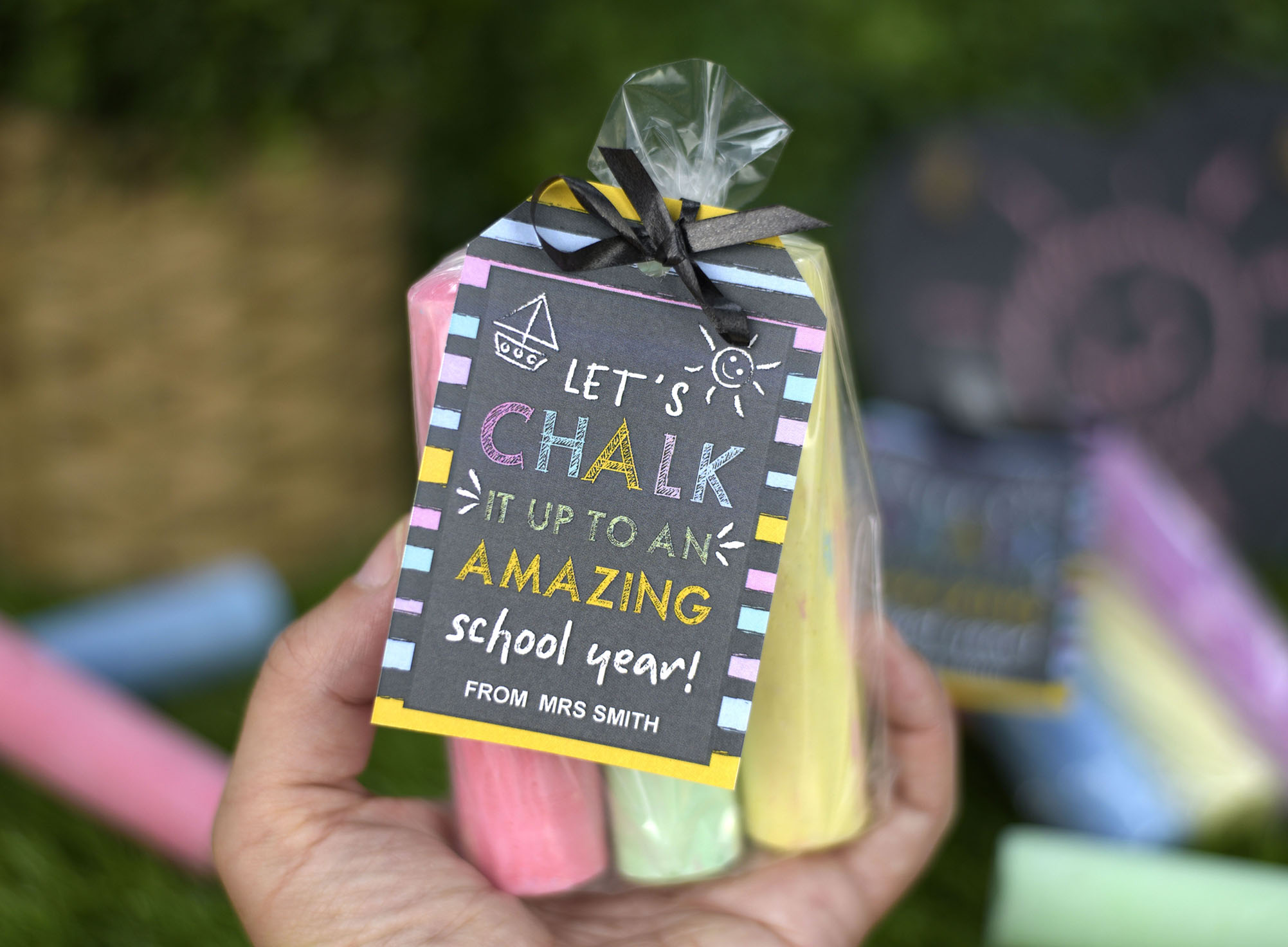 CHALK Up the Fun with Our Printable Chalk Gift Tags for End of School Year