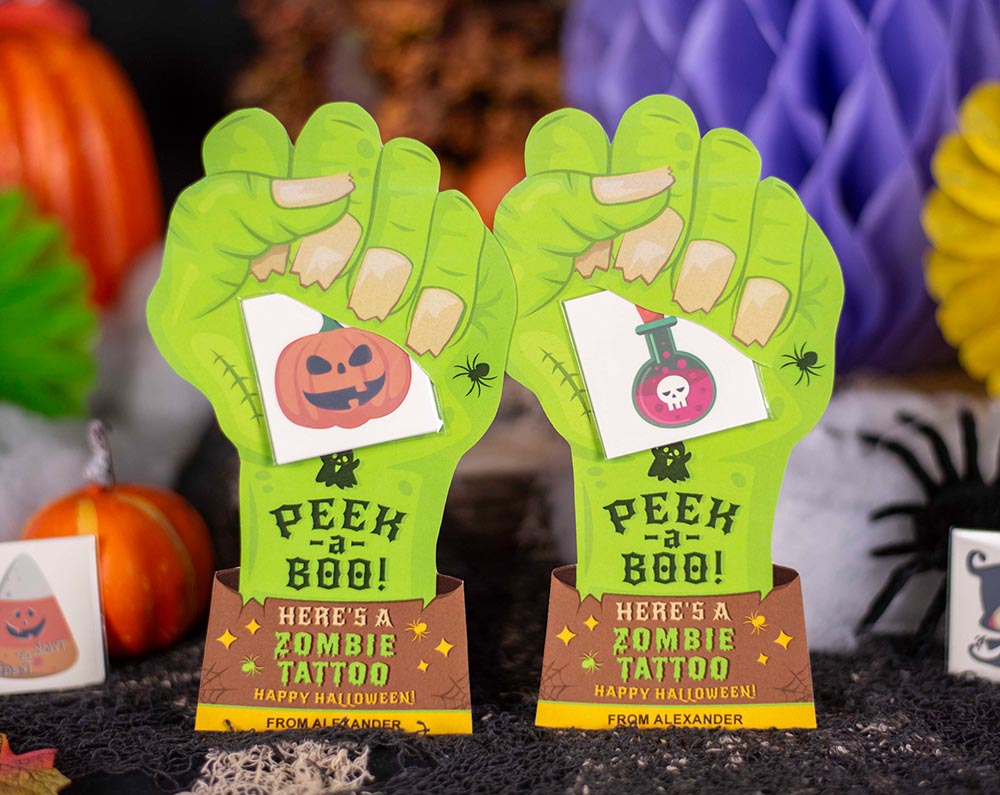Halloween Zombie Hand Tattoo Holder - Best Halloween Classroom Gift for ...