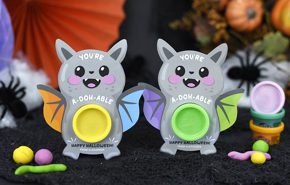 Adorable Halloween Bat Play Doh Holders - Perfect Classroom Gifts!