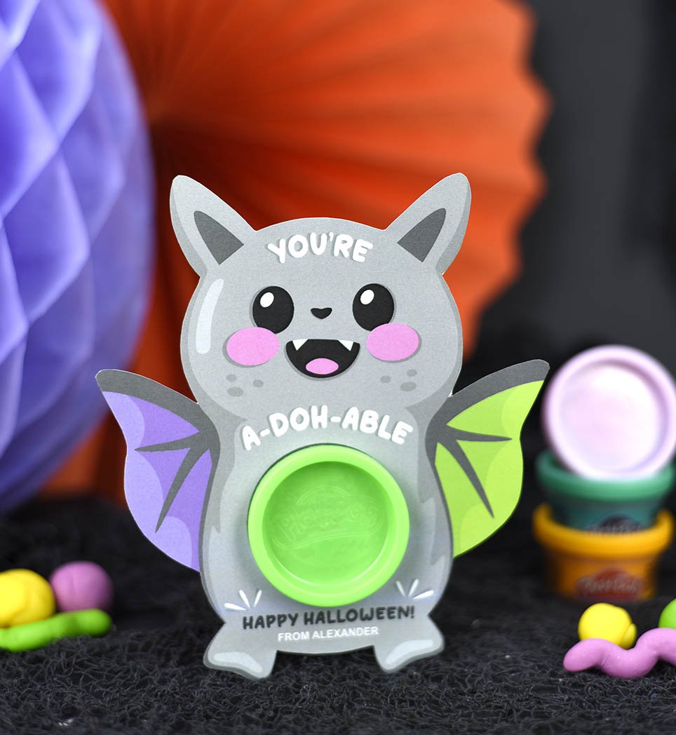 Adorable Halloween Bat Play Doh Holders - Perfect Classroom Gifts!