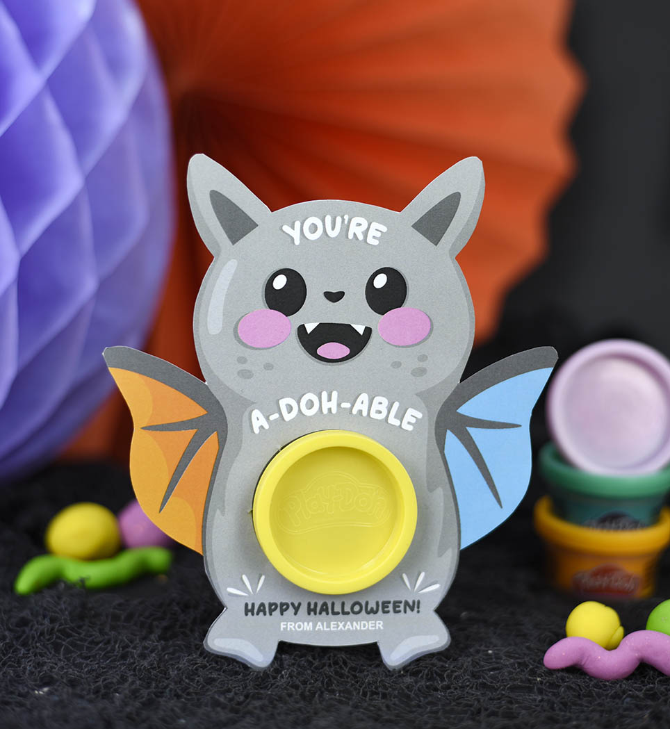 Adorable Halloween Bat Play Doh Holders - Perfect Classroom Gifts!