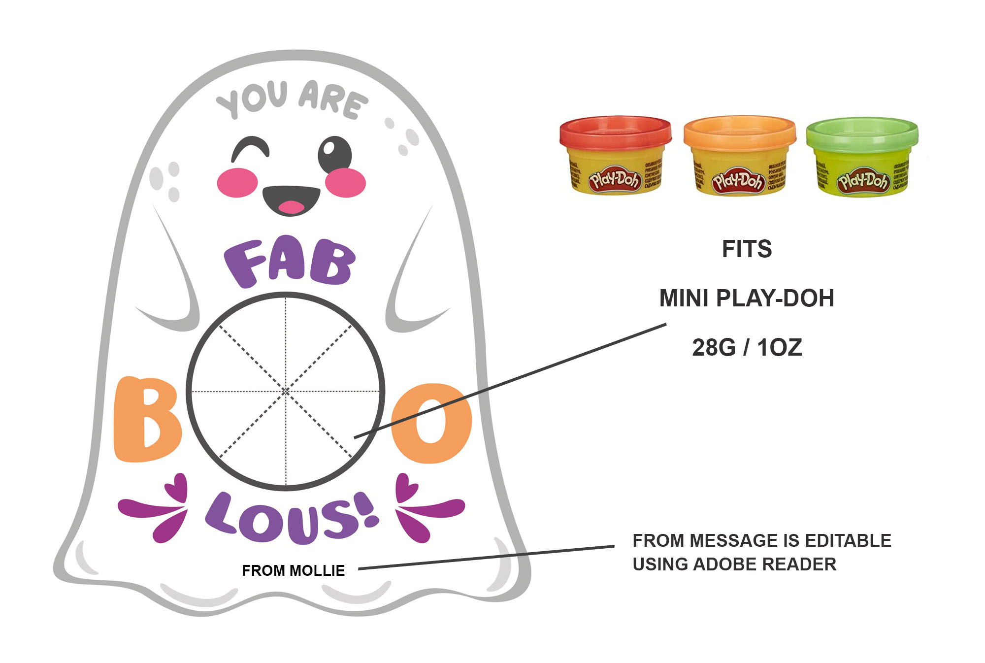 Make Halloween Fab-BOO-Lous with Our Printable Ghost Play Doh Holders ...