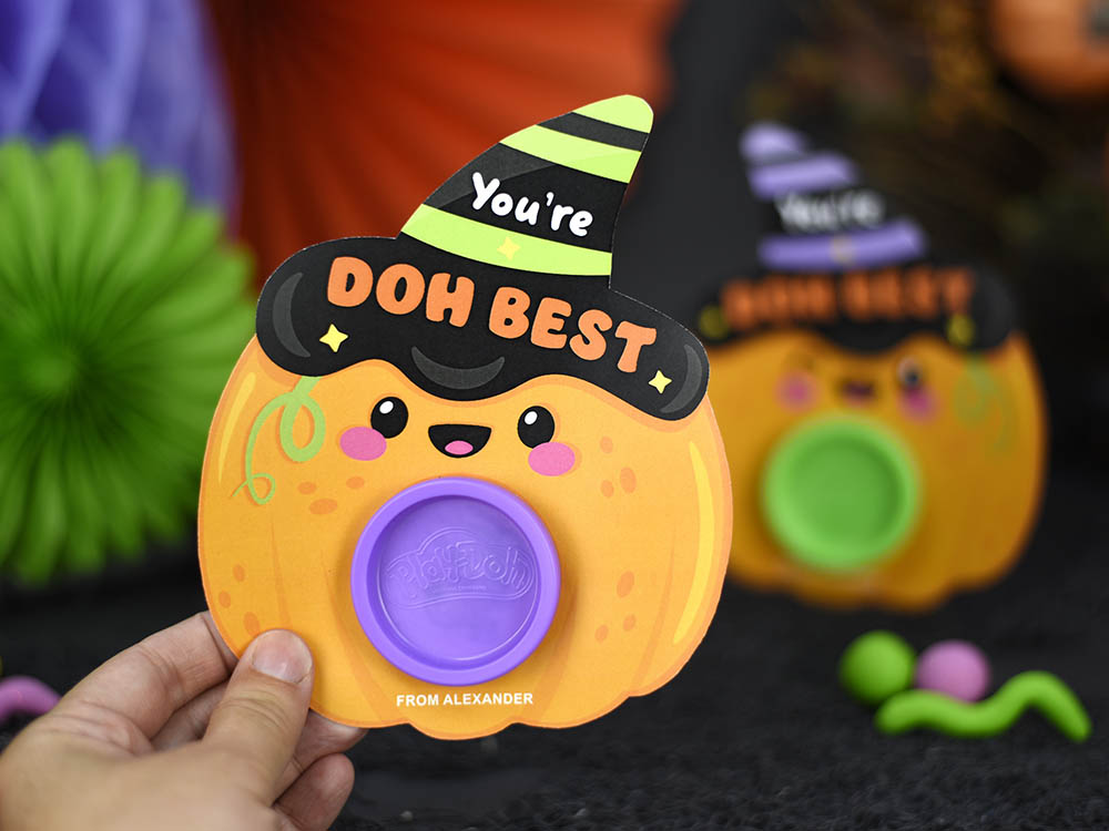 Halloween Classroom Gift: Budget-Friendly Printable Pumpkin Play Doh ...