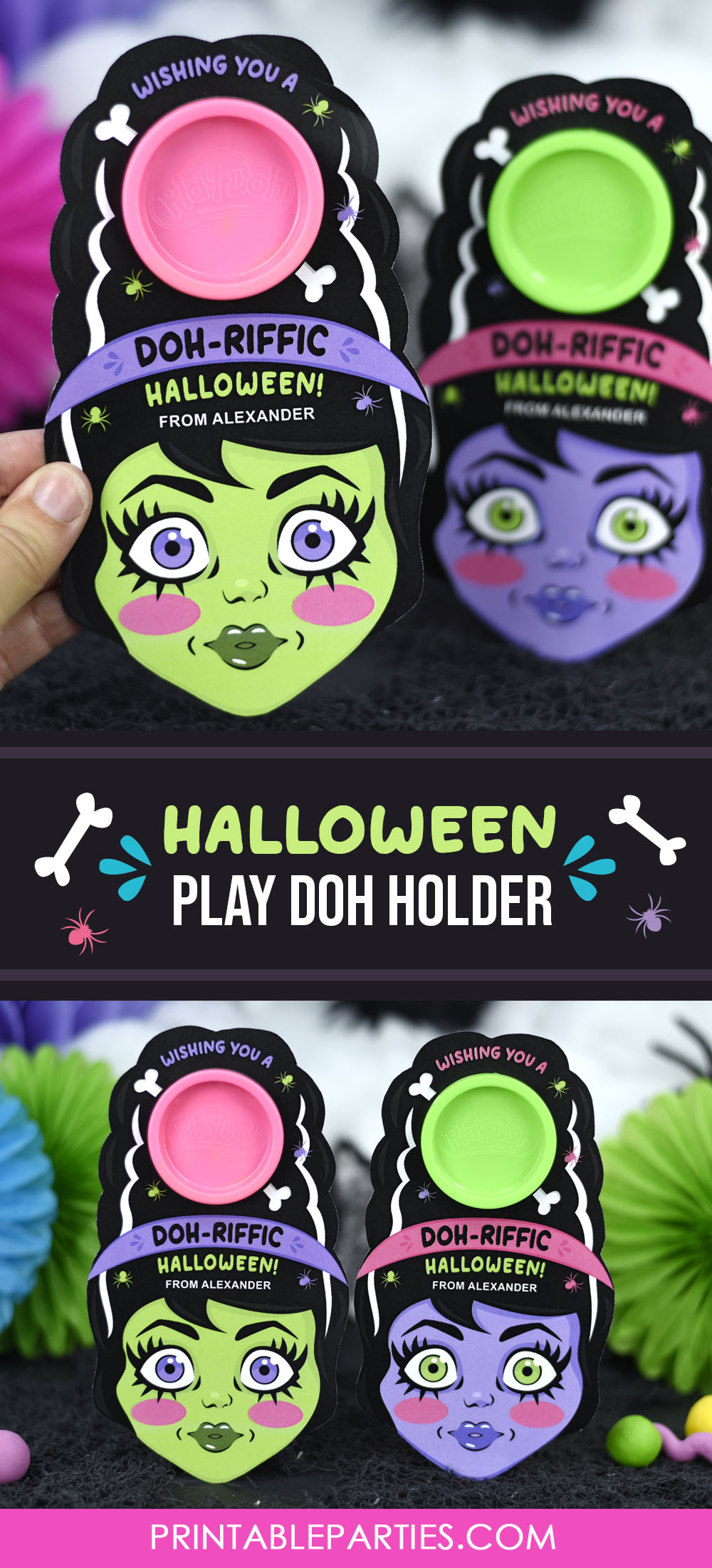 Spellbound by Play: DOH-RIFIC Halloween Witch Holders - Printable Parties