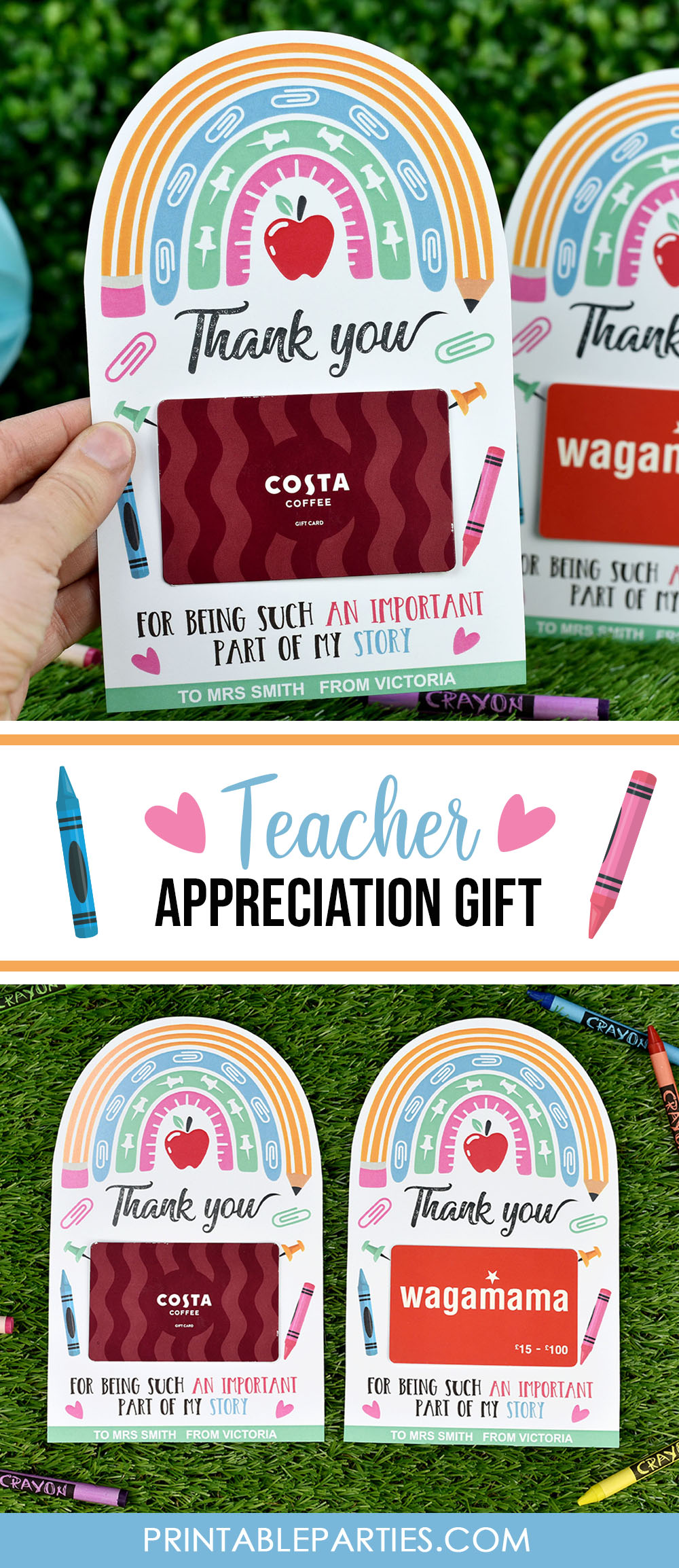 Show Your Gratitude with a Printable Teacher Appreciation Gift Card ...