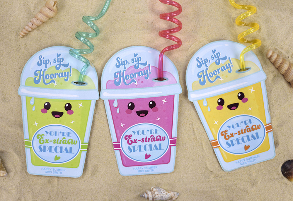 End-of-Term Fun with Printable Crazy Straw Gift Tags | Summer ...