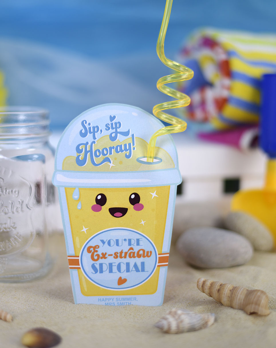End-of-Term Fun with Printable Crazy Straw Gift Tags | Summer ...